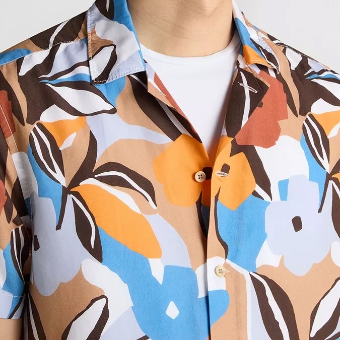 Remus Paolo Print Short Sleeve Shirt | Masdings