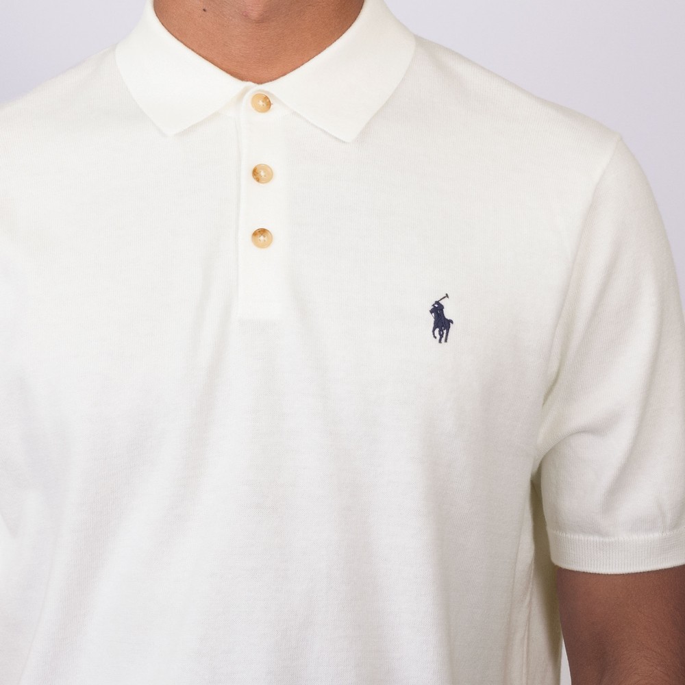 Polo Ralph Lauren Cotton Knitted Polo Shirt | Oxygen Clothing