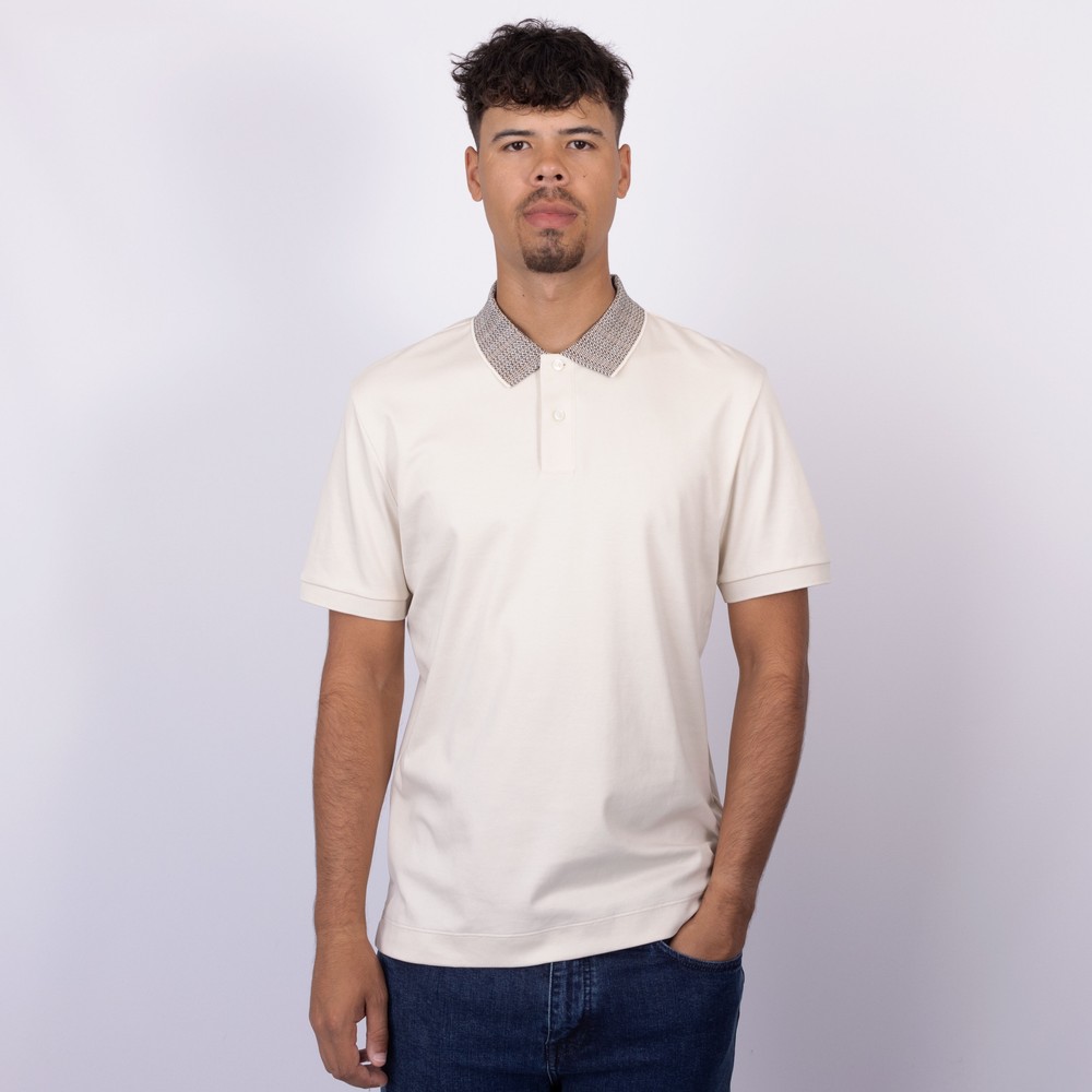 BOSS Formal H Parlay 302 Woven Collar Polo Shirt | Oxygen Clothing