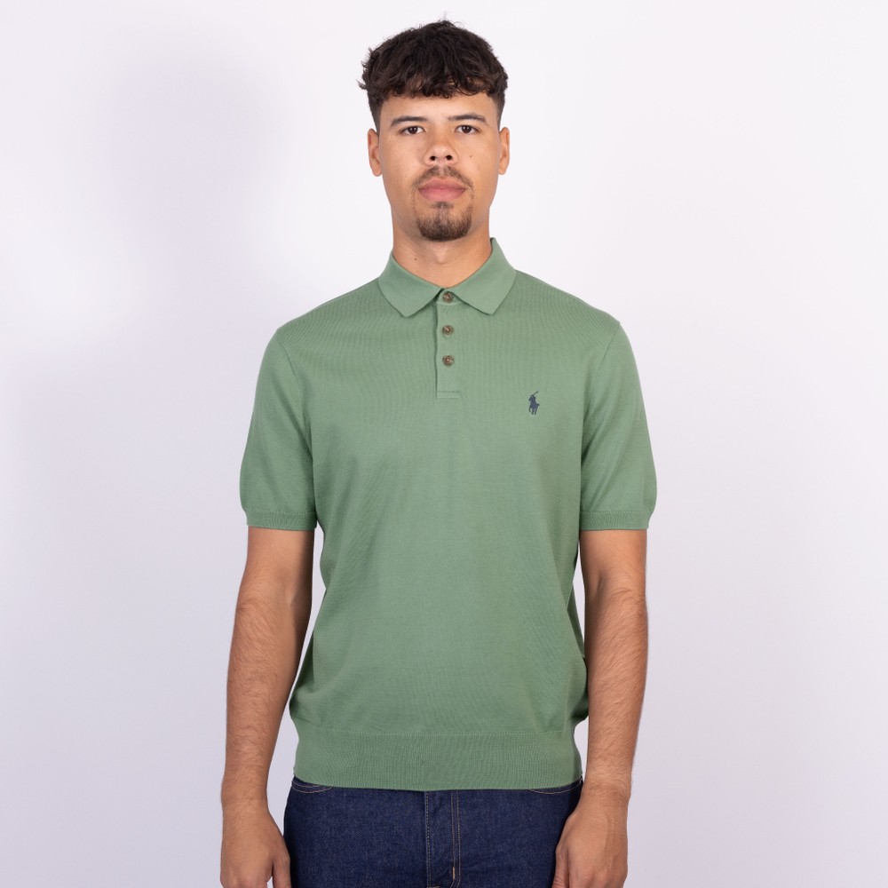 Polo Ralph Lauren Cotton Knitted Polo Shirt | Oxygen Clothing