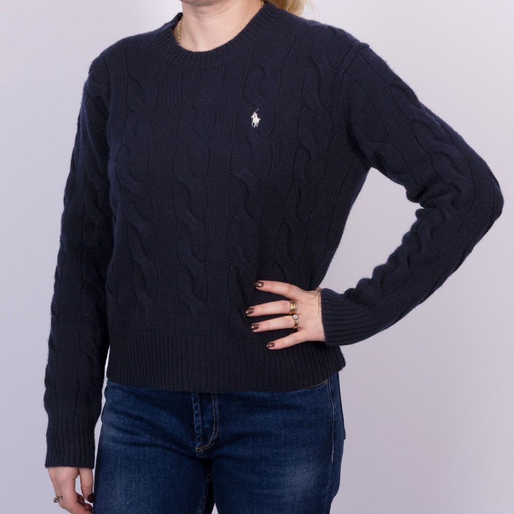 Polo Ralph Lauren Cable Knit Wool Cashmere Sweater | Oxygen Clothing