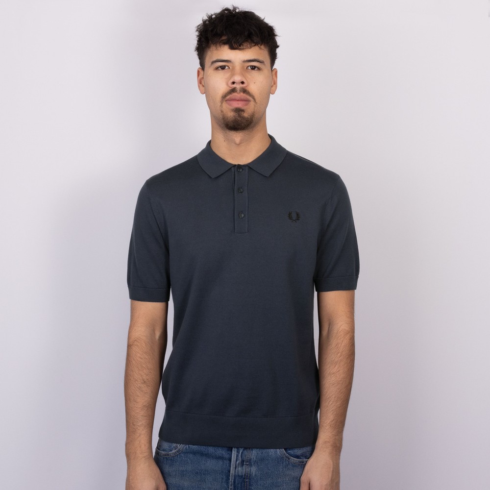 Fred Perry Cotton Knitted Polo Shirt | Oxygen Clothing