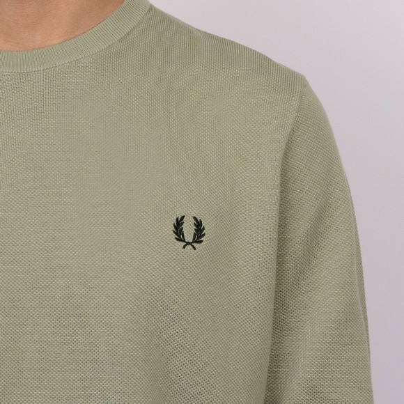Fred Perry Pique Stitch Crew Neck Jumper | Oxygen Clothing