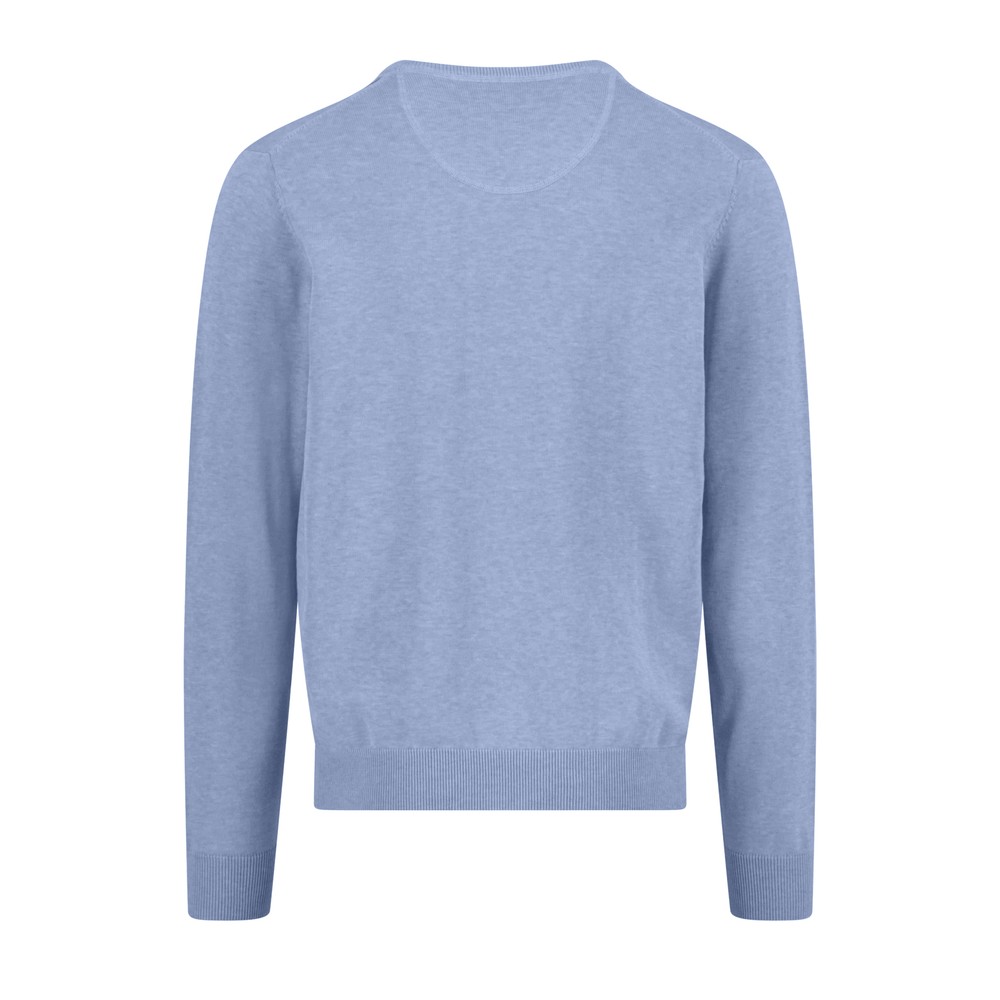 Fynch Hatton Superfine Cotton V Neck Jumper | Masdings