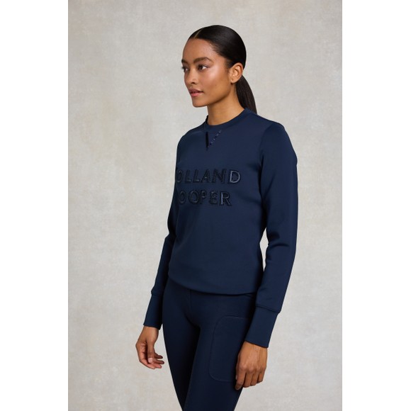 Holland Cooper Crystal Logo Crewneck Sweatshirt | Oxygen Clothing