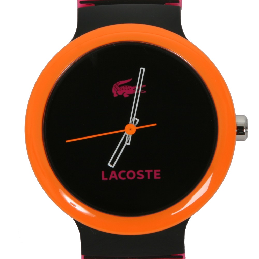Lacoste Goa Black/Pink Watch | Oxygen Clothing
