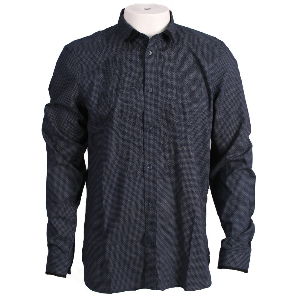 Diesel Sinpatch Blue Pattern Shirt | Oxygen Clothing